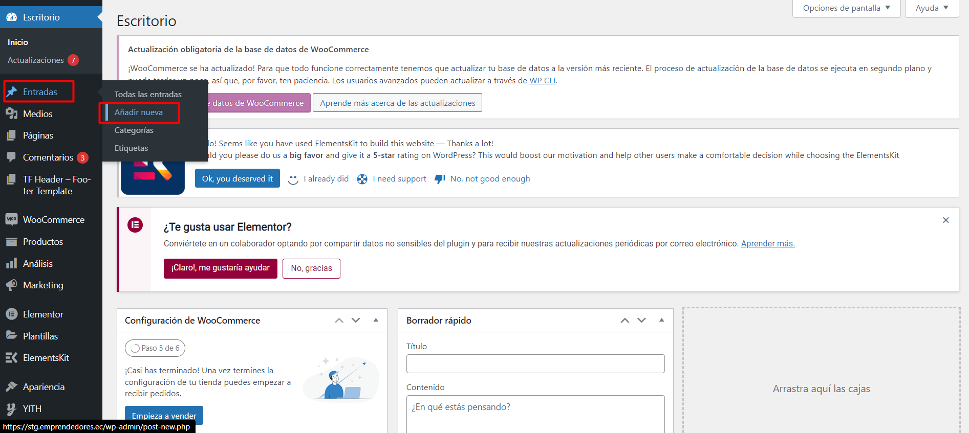 ¿Cómo crear nuevas páginas y articulos en WordPress? – EMPRENDEDORES ECUADOR